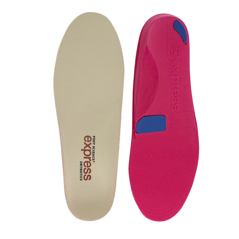 Express Orthotics Hard Density Red Full Length Insoles - Think Sport