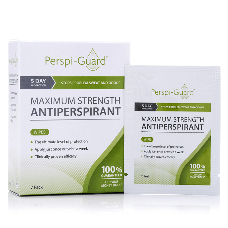 Perspi Guard Maximum Strength Antiperspirant Wipes - Pack of 7 - Think ...